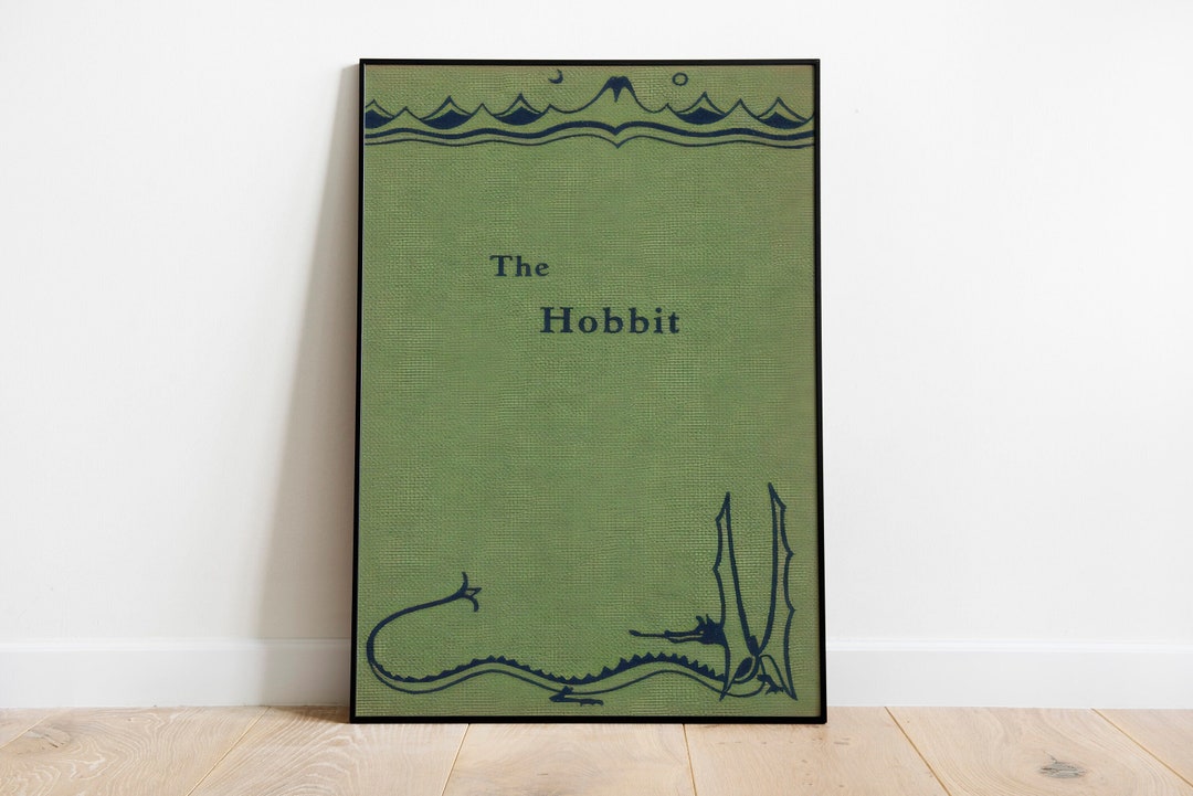 The Hobbit Poster the Hobbit Book Cover Poster Lord of the Rings Poster ...