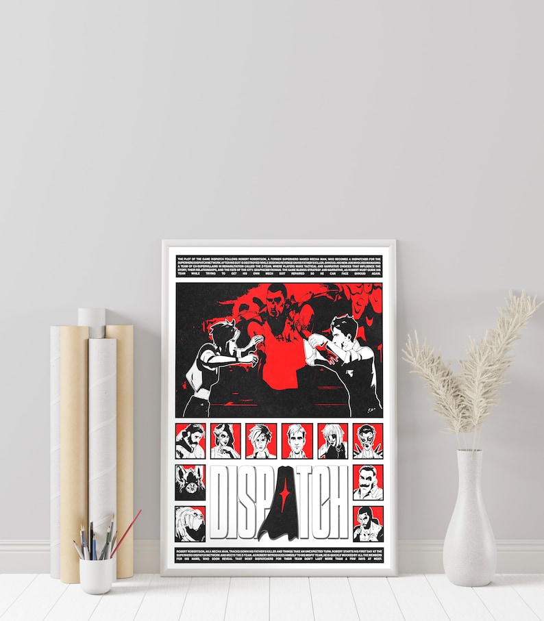 Dispatch Game Poster | Tactical Sci-fi Wall Art | Gamer Room Decor ...