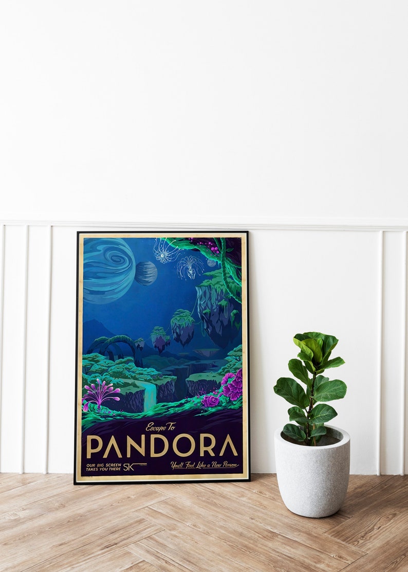 Ecsape to Pandora Poster Pandora Wall Art Pandora Design - Etsy