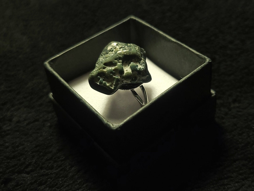 A Unique Dark-green Jasper Ring That Contains Various Patches - Etsy