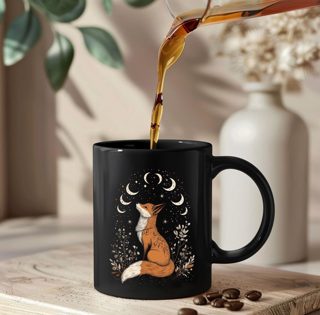 Fox Mug, Folklore Tea Cup, Boho Magic Mug, Nature Lover Coffee Cup ...