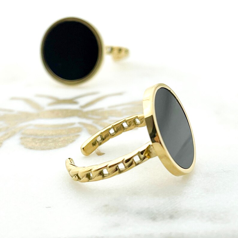 Secret Message Ring Engraved Vintage Acrylic Adjustable Hidden Message ...