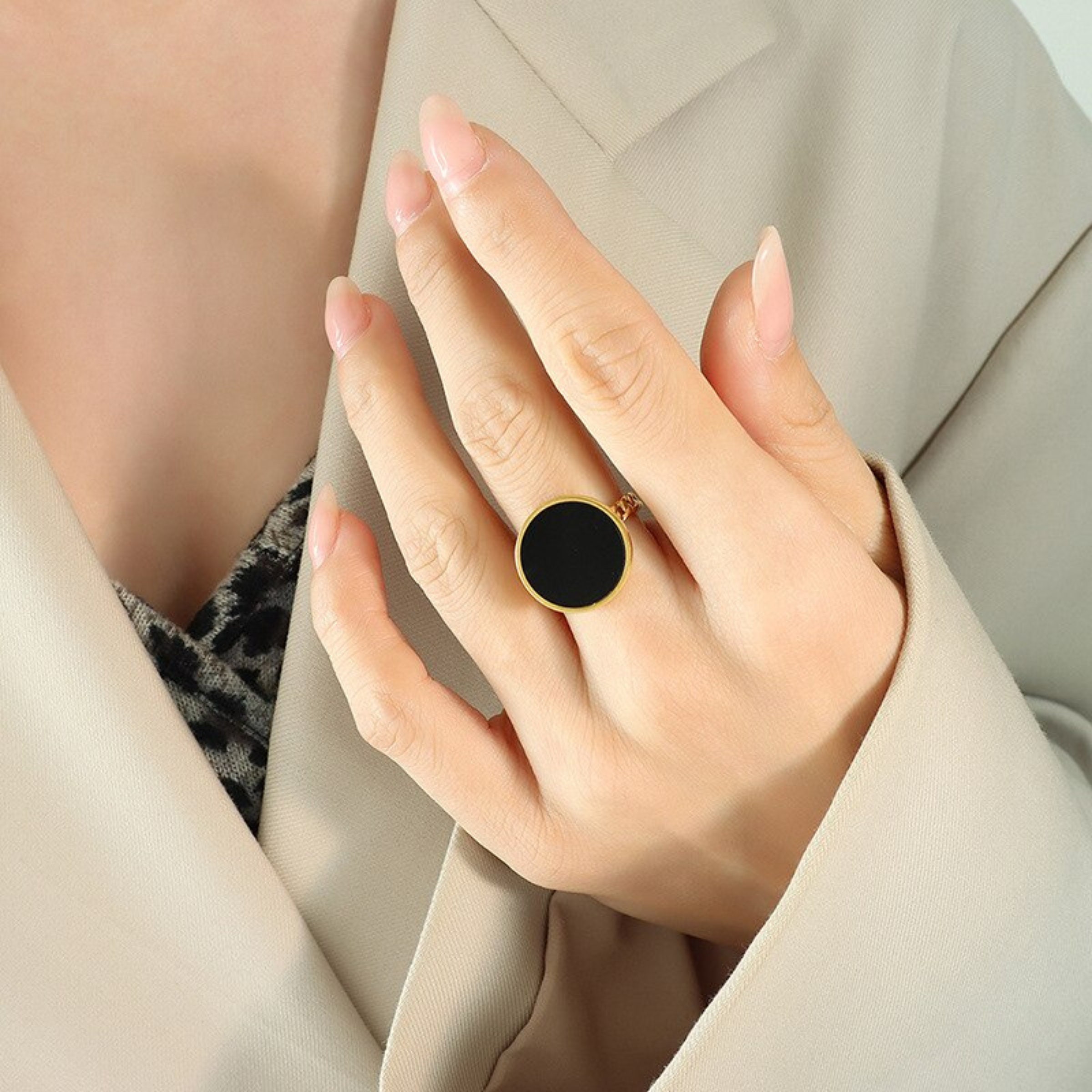 Secret Message Ring Engraved Vintage Acrylic Adjustable Hidden Message ...