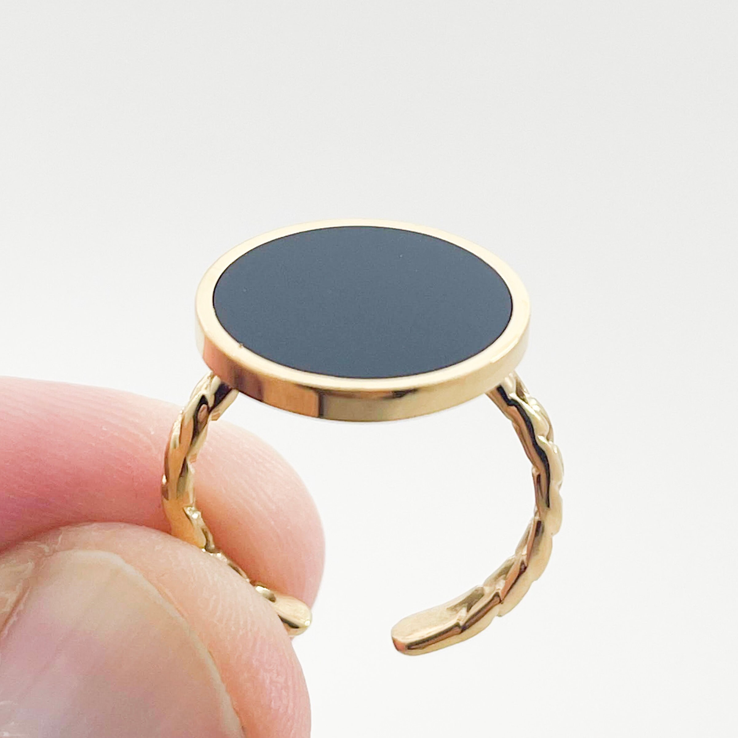 Secret Message Ring Engraved Vintage Acrylic Adjustable Hidden Message ...