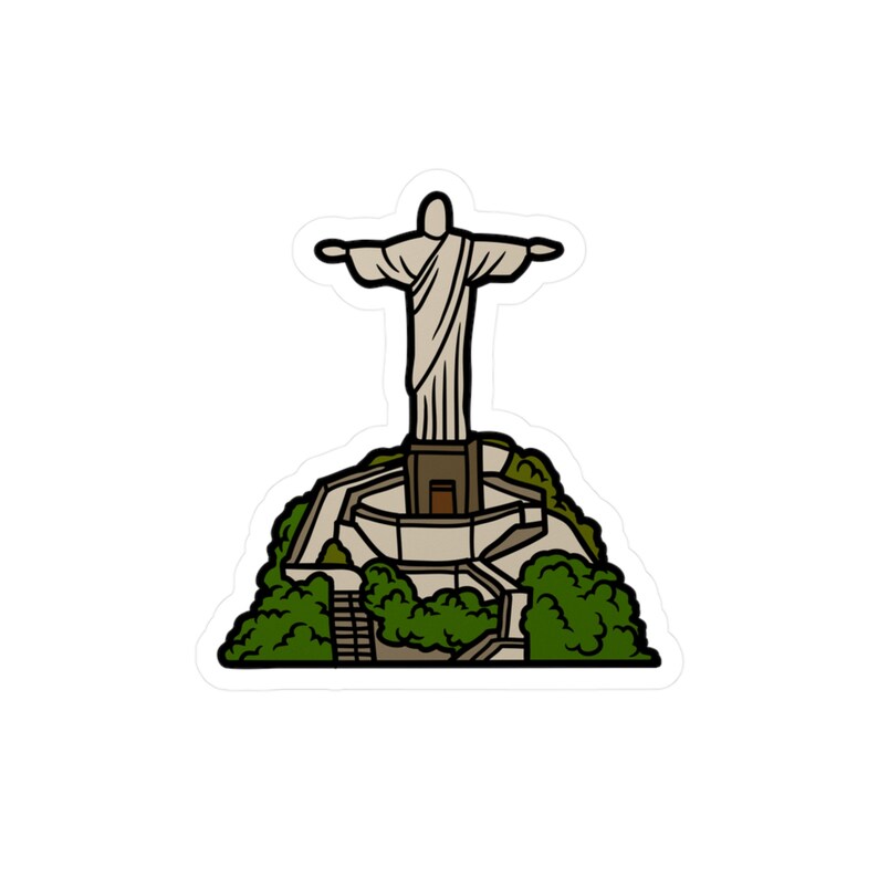Rio De Janeiro Sticker, Cristo Redentor Adesivo, Brazil Sticker, Brazil ...