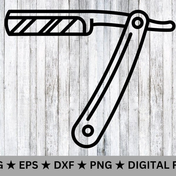 Barber Straight Razor Png - Etsy