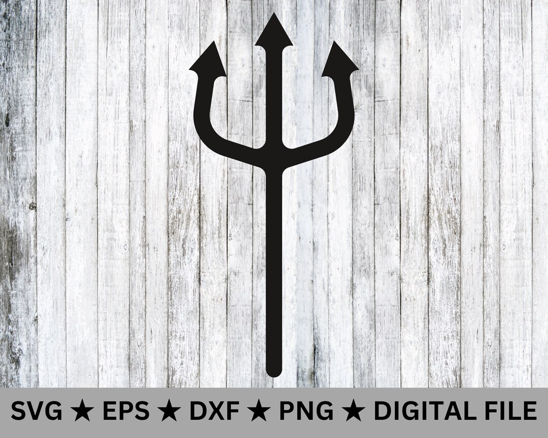 Trident Ariel SVG Clip Art Cut File Silhouette Dxf Eps Png Instant ...