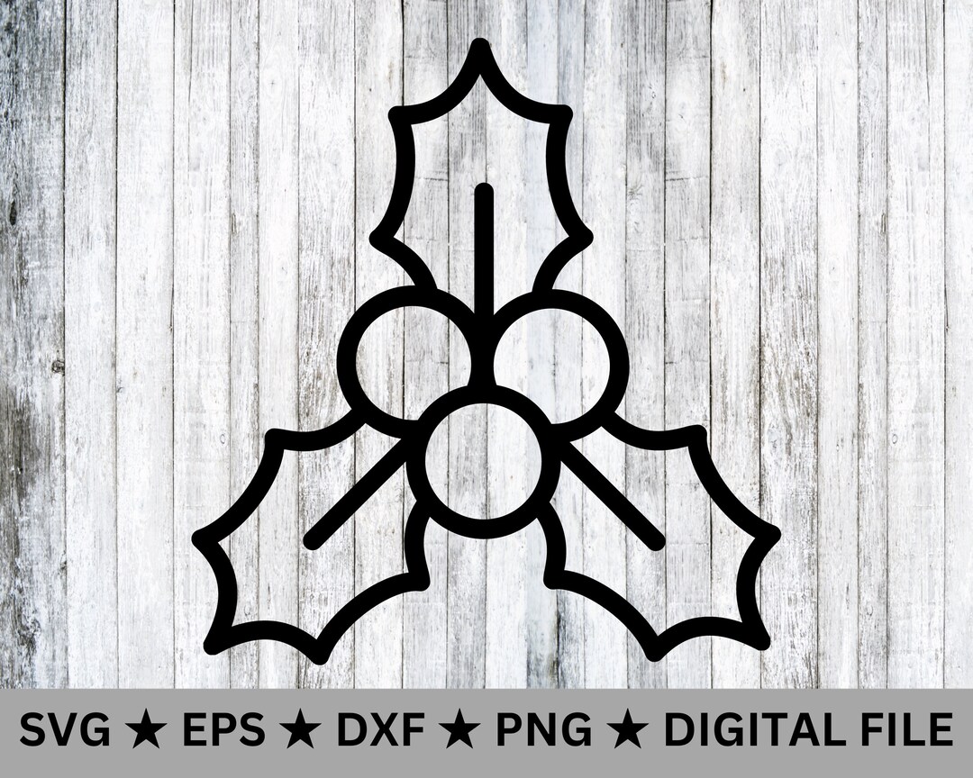 Mistletoe SVG • Clip Art Cut File Silhouette Dxf Eps Png • Instant ...