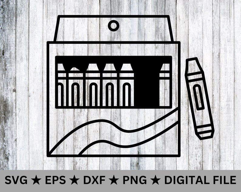 Crayon Box SVG • Clip Art Cut File Silhouette Dxf Eps Png • Instant ...