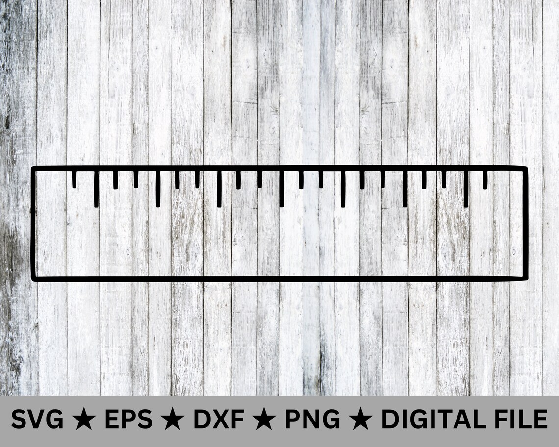 Ruler SVG • Clip Art Cut File Silhouette Dxf Eps Png • Instant Digital ...