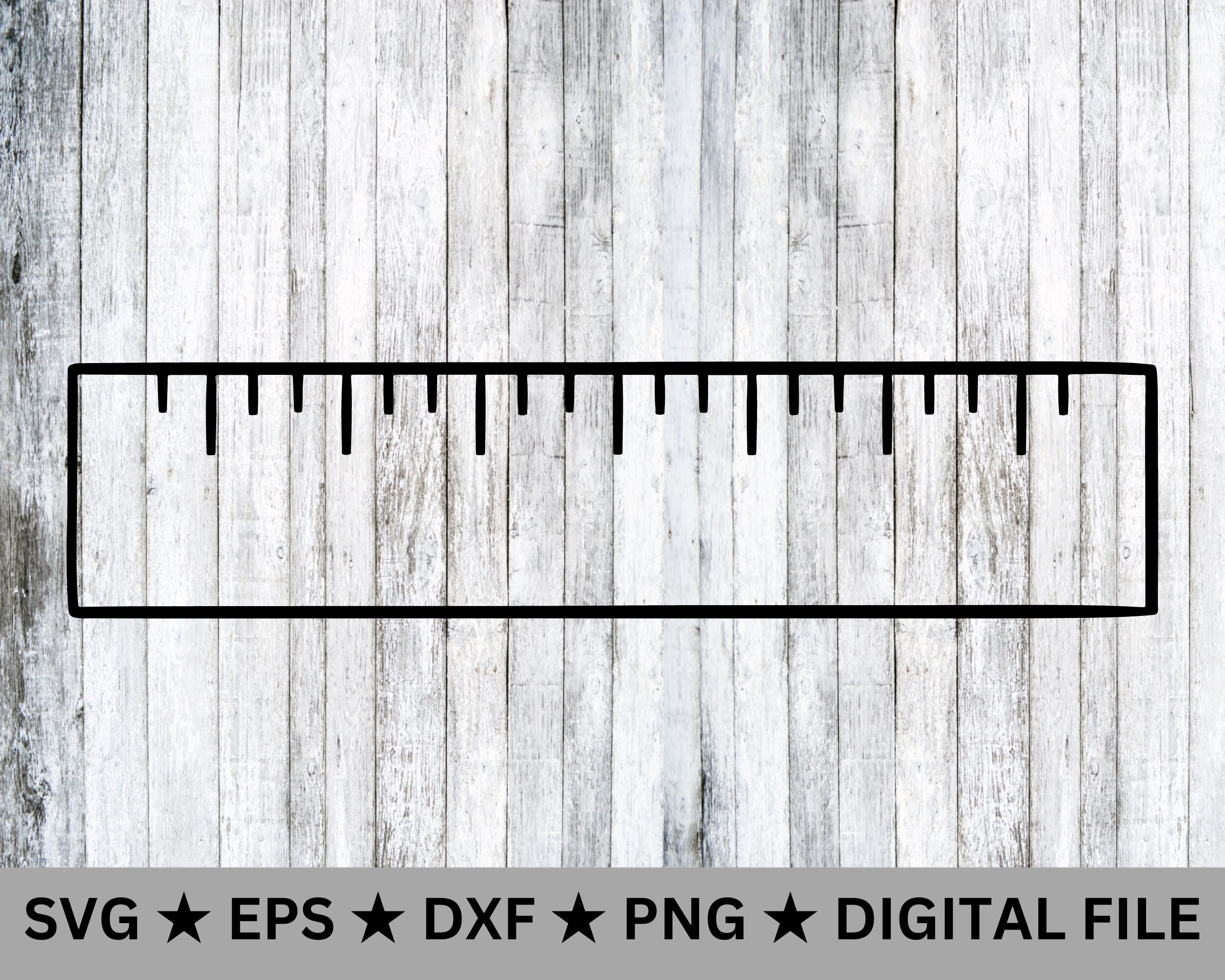 Ruler SVG • Clip Art Cut File Silhouette Dxf Eps Png • Instant Digital ...