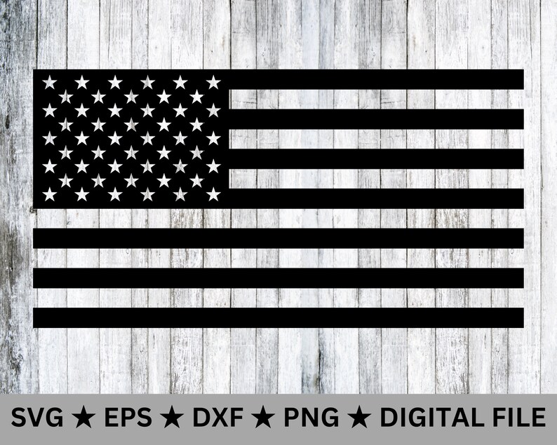 American Flag SVG • Clip Art Cut File Silhouette Dxf Eps Png • Instant ...