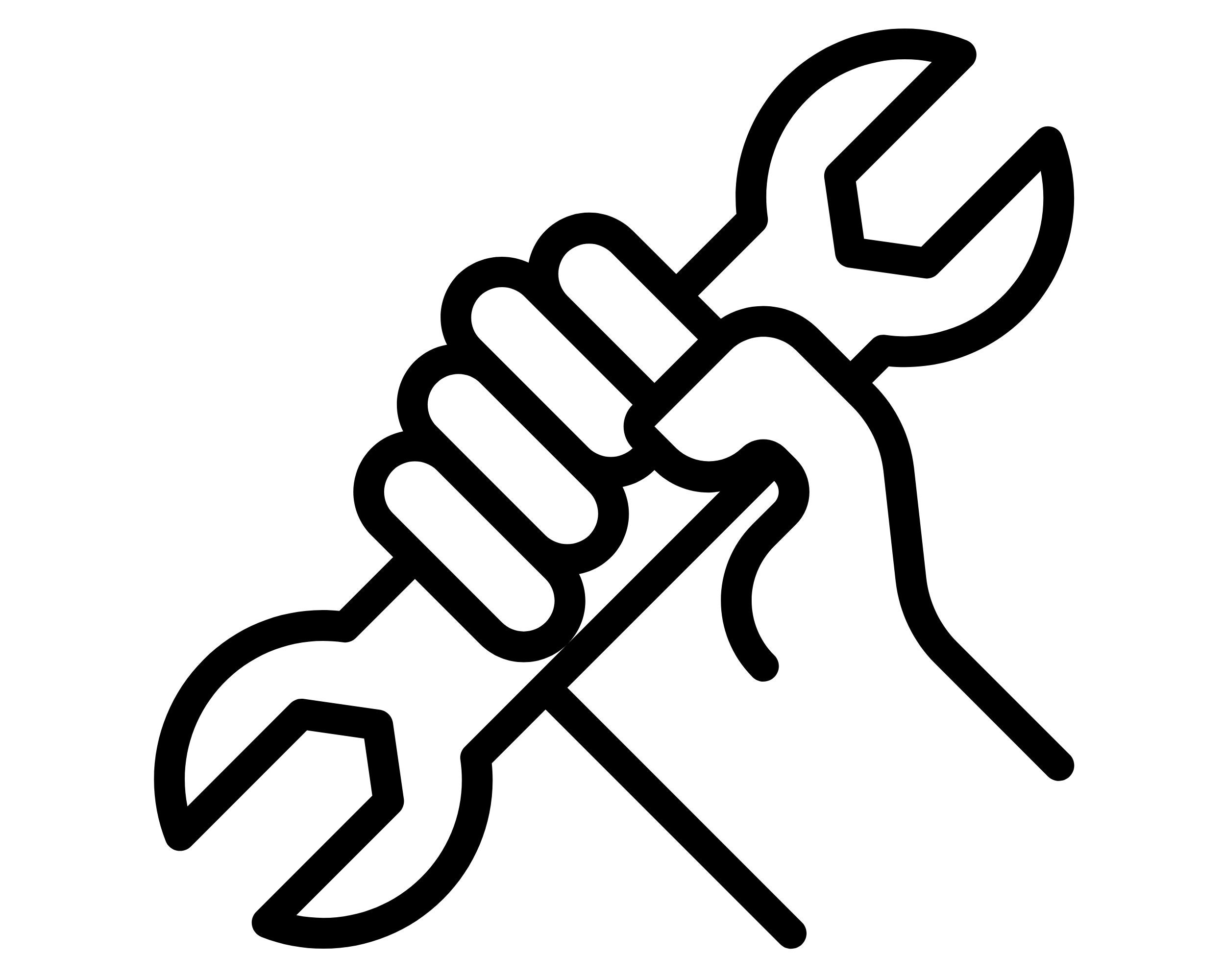 Wrench in Hand Mechanic SVG • Clip Art Cut File Silhouette • CNC Laser ...