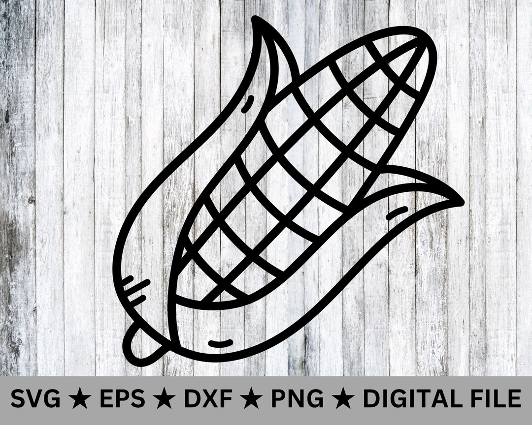 Corn Thanksgiving SVG • Clip Art Cut File Silhouette Dxf Eps Png ...