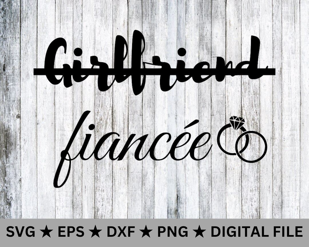 Girlfriend Fiancee SVG • Clip Art Cut File Silhouette Dxf Eps Png ...