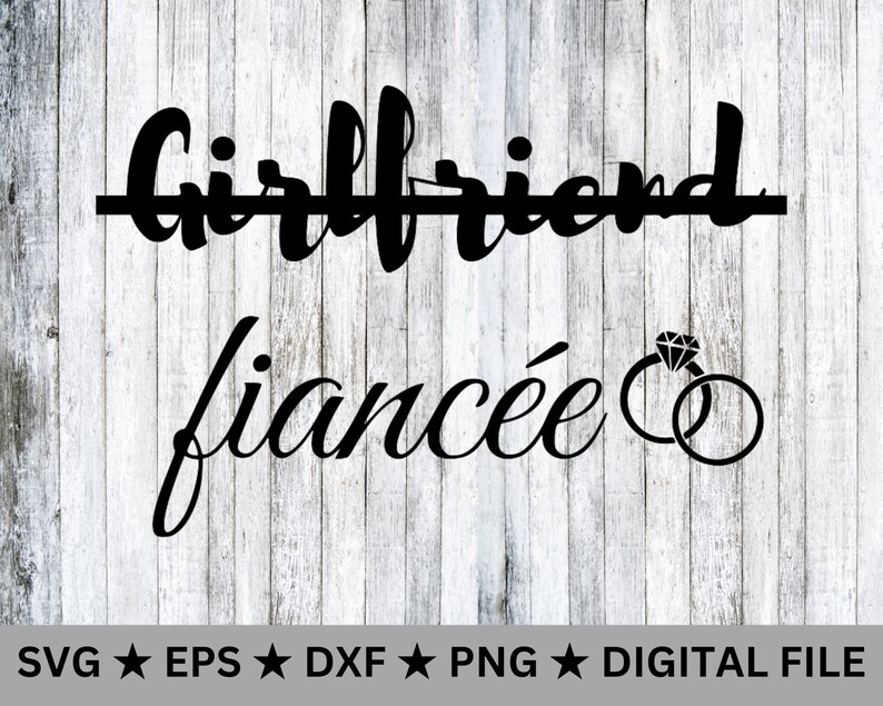 Girlfriend Fiancee Svg Clip Art Cut File Silhouette Dxf Eps Etsy