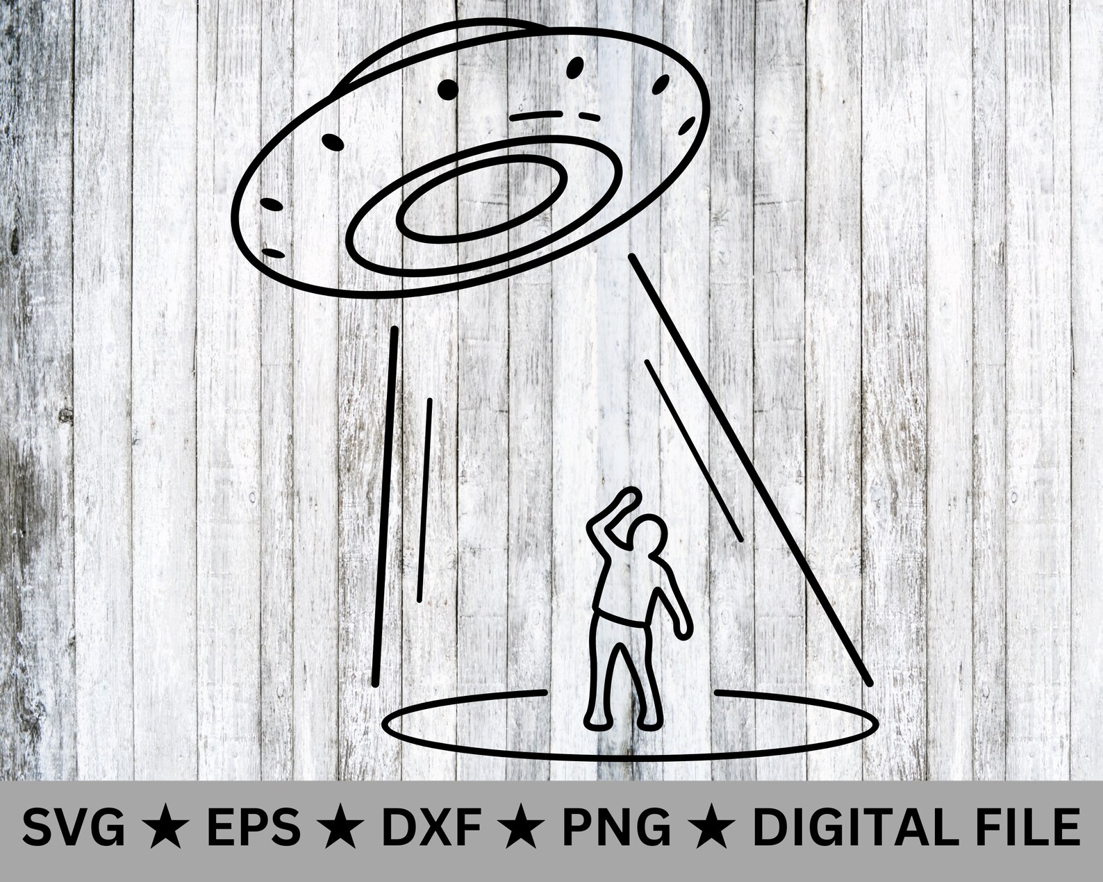 Alien Abduction SVG • Clip Art Cut File Silhouette Dxf Eps Png ...