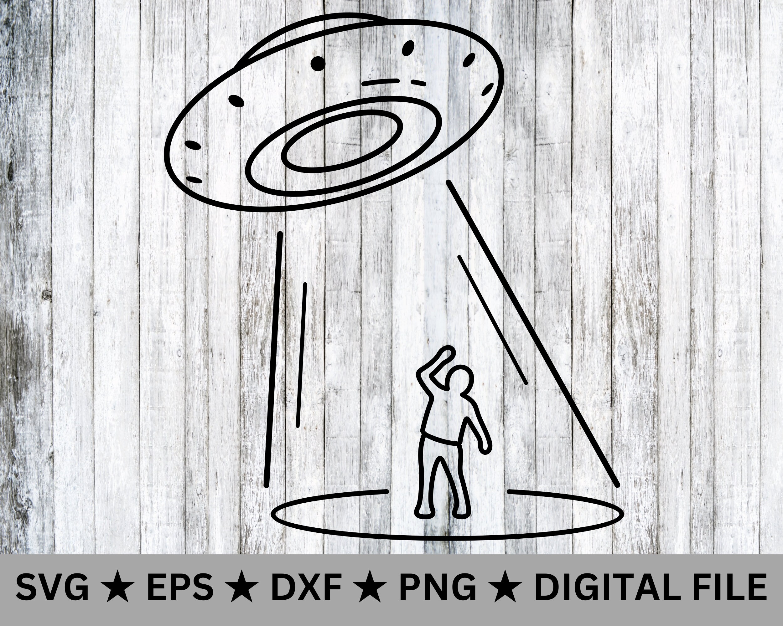 Alien Abduction SVG • Clip Art Cut File Silhouette Dxf Eps Png ...