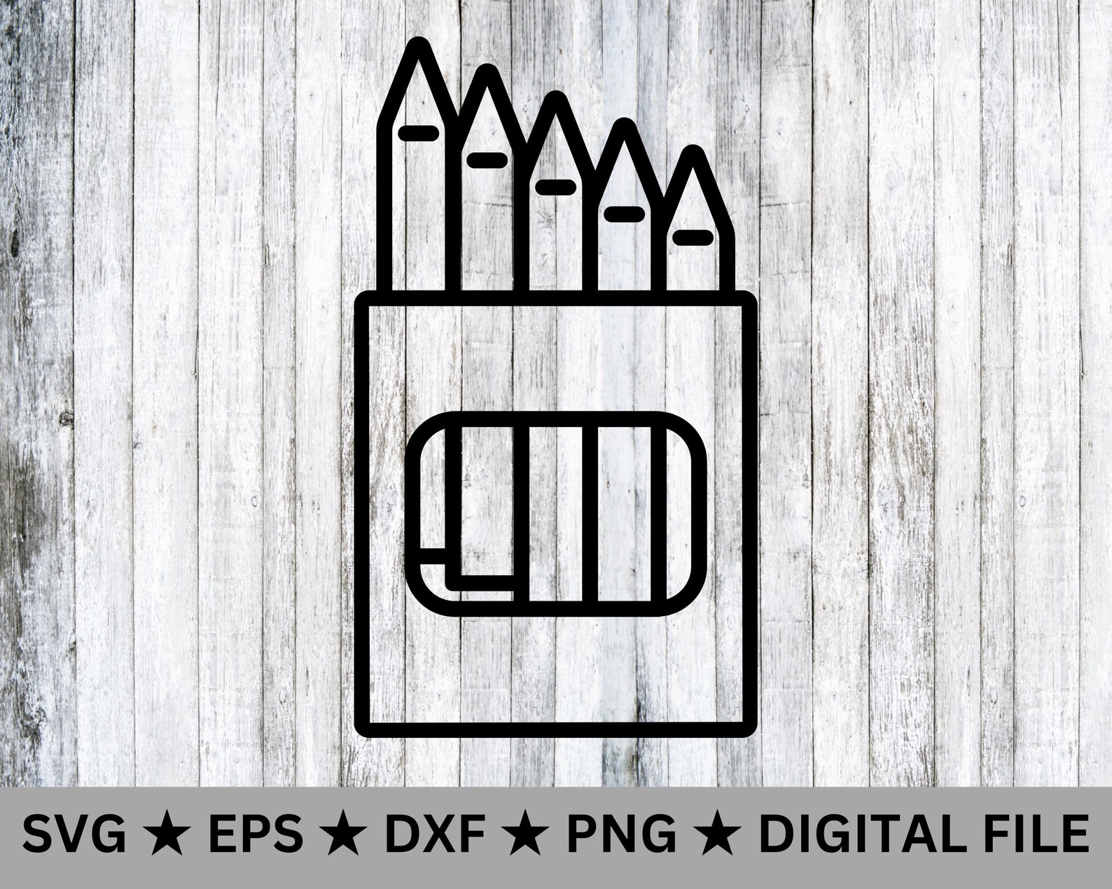 Pencils SVG • Clip Art Cut File Silhouette Dxf Eps Png • Instant ...