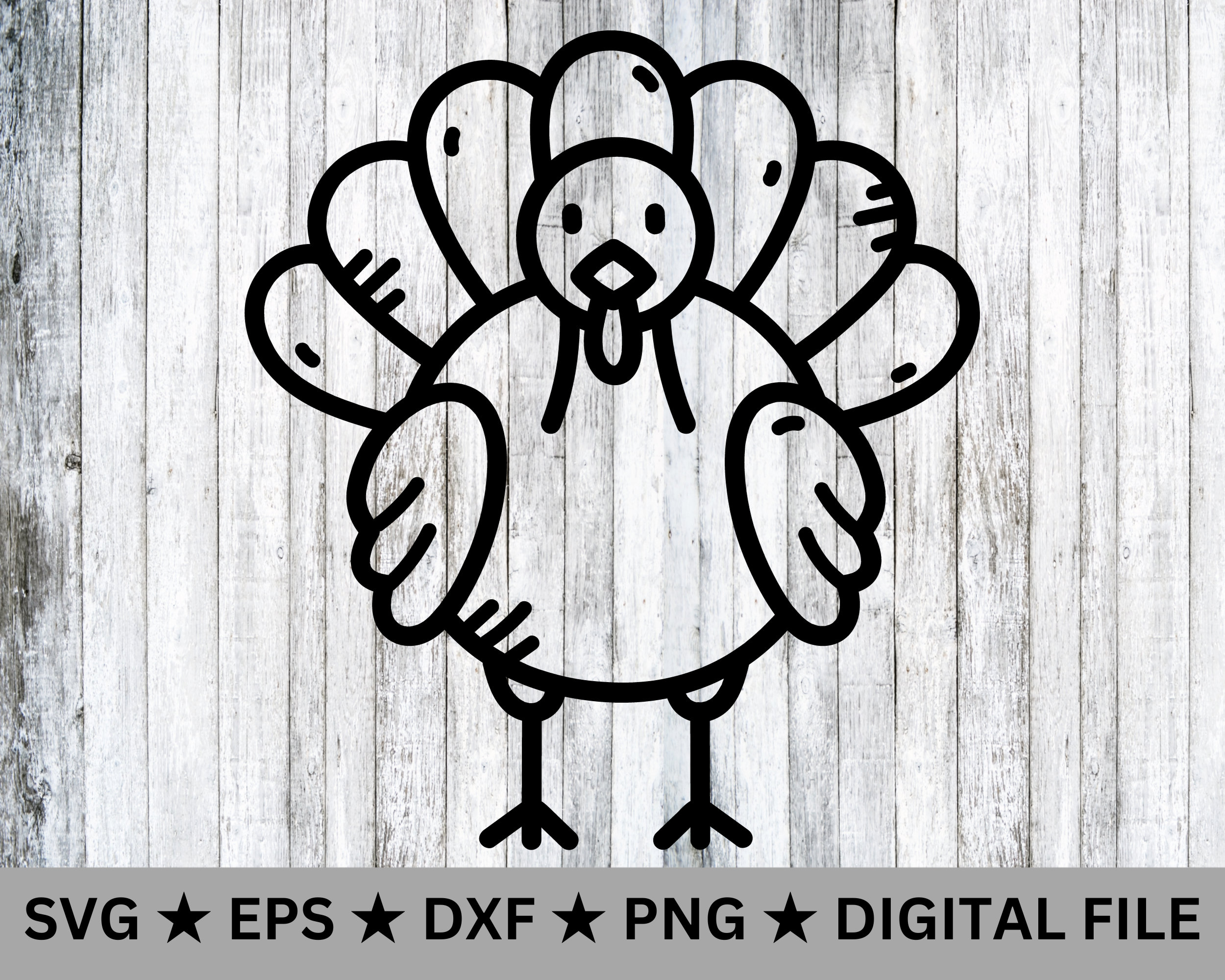 Turkey Thanksgiving SVG • Clip Art Cut File Silhouette Dxf Eps Png ...