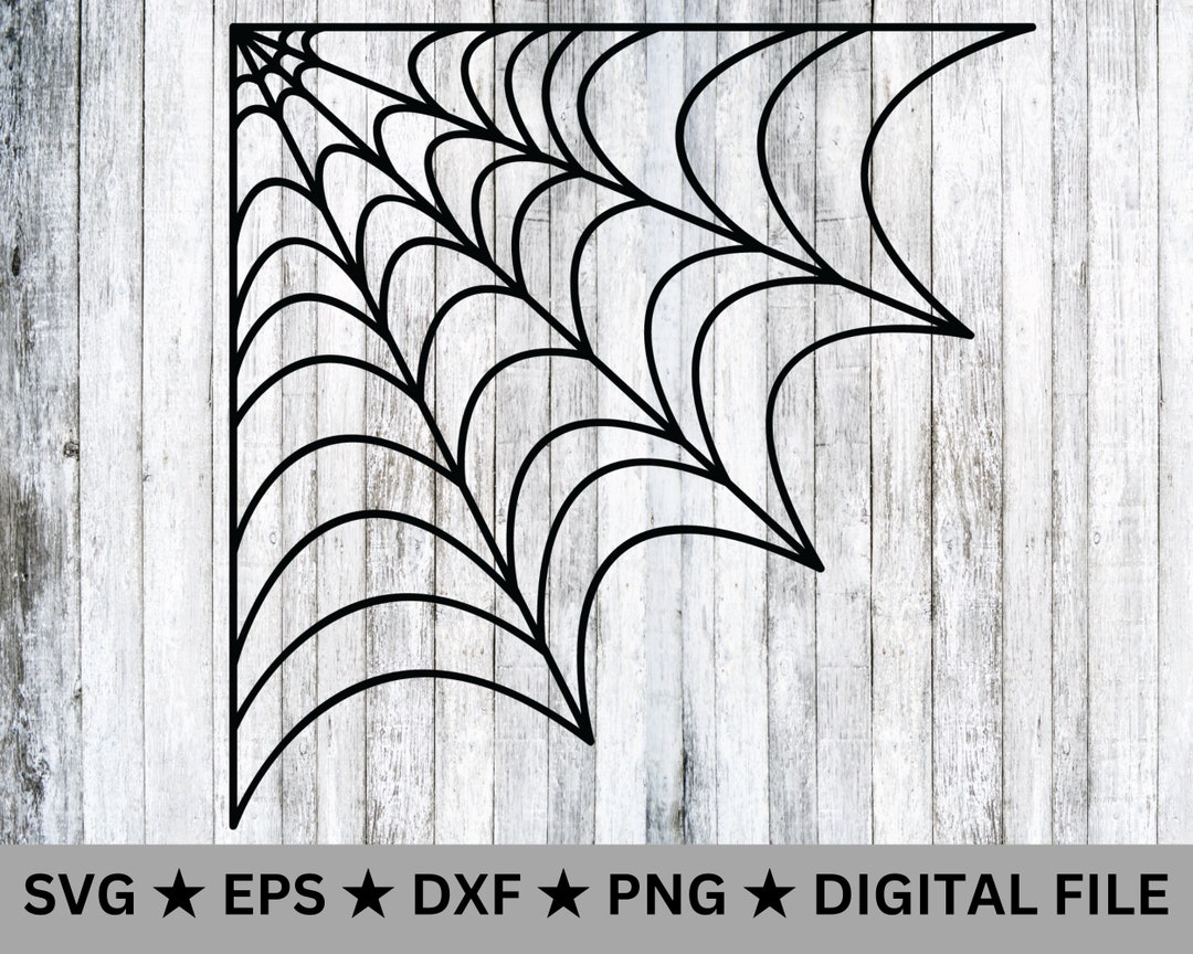 Spider Web Halloween SVG • Clip Art Cut File Silhouette Dxf Eps Png ...