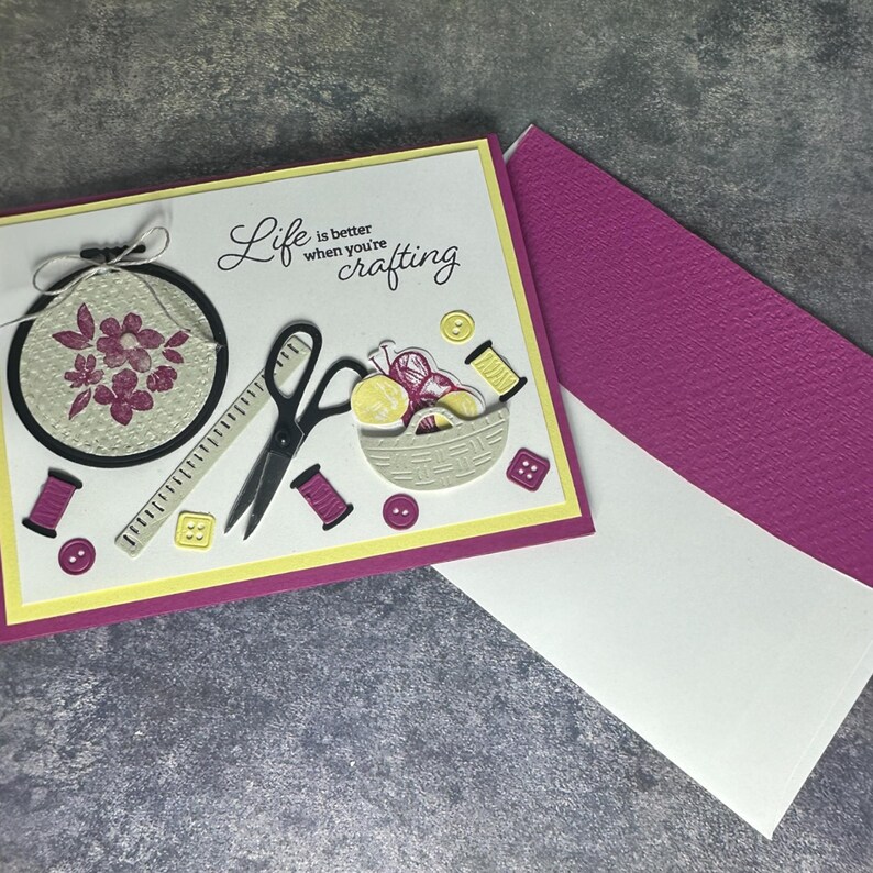 Crafting Inspiration Card - Life is Better When You're Crafting - Etsy