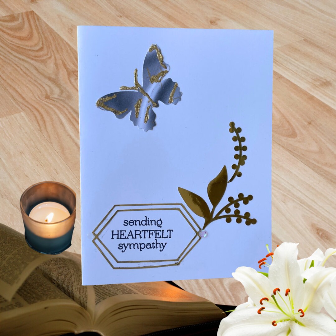 Sending Heartfelt Sympathy. Sympathy Card for Loss of a Loved - Etsy