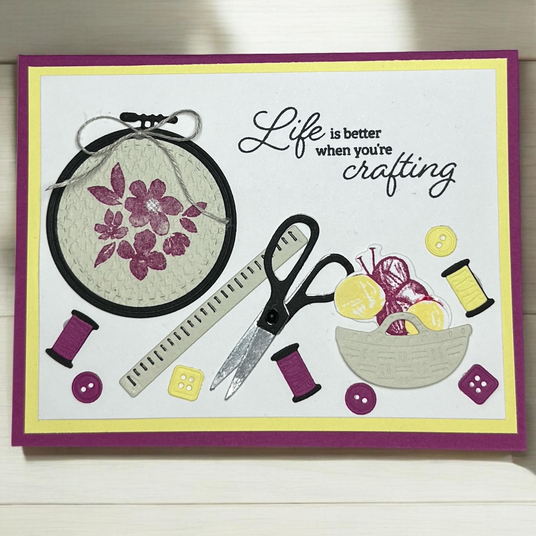 Crafting Inspiration Card - Life is Better When You're Crafting - Etsy