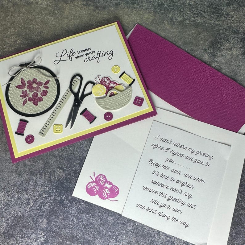 Crafting Inspiration Card - Life is Better When You're Crafting - Etsy