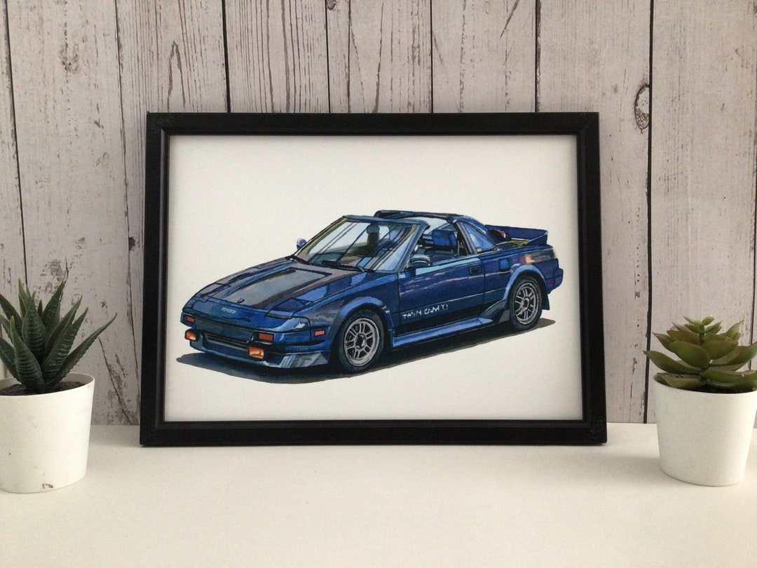 Toyota MR2 MK1 Car Print Hand Drawn Car Drawing. Perfect Gift - Etsy