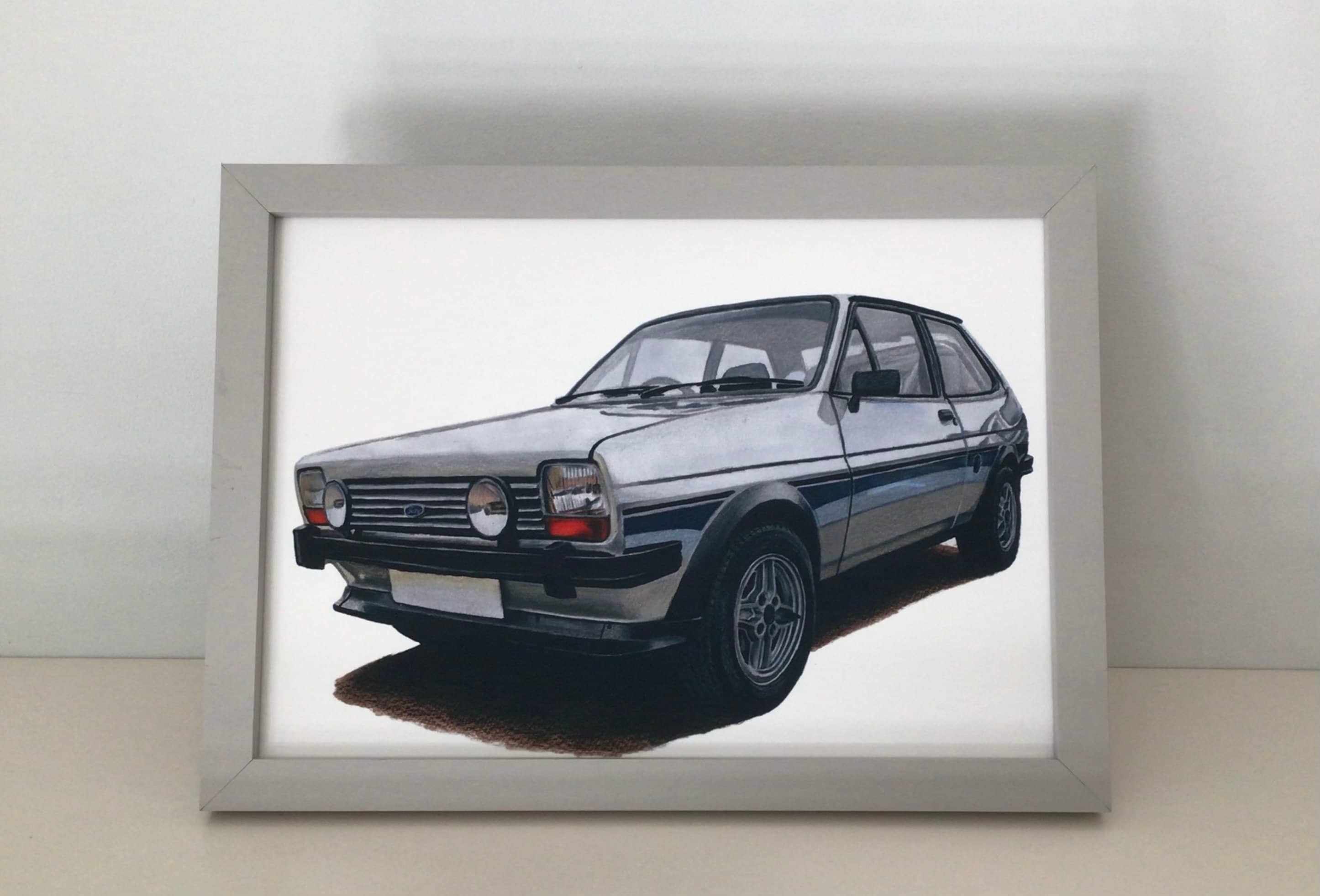 Ford Fiesta XR2 MK1 Car Print Hand Drawn Car Drawing. Perfect - Etsy UK