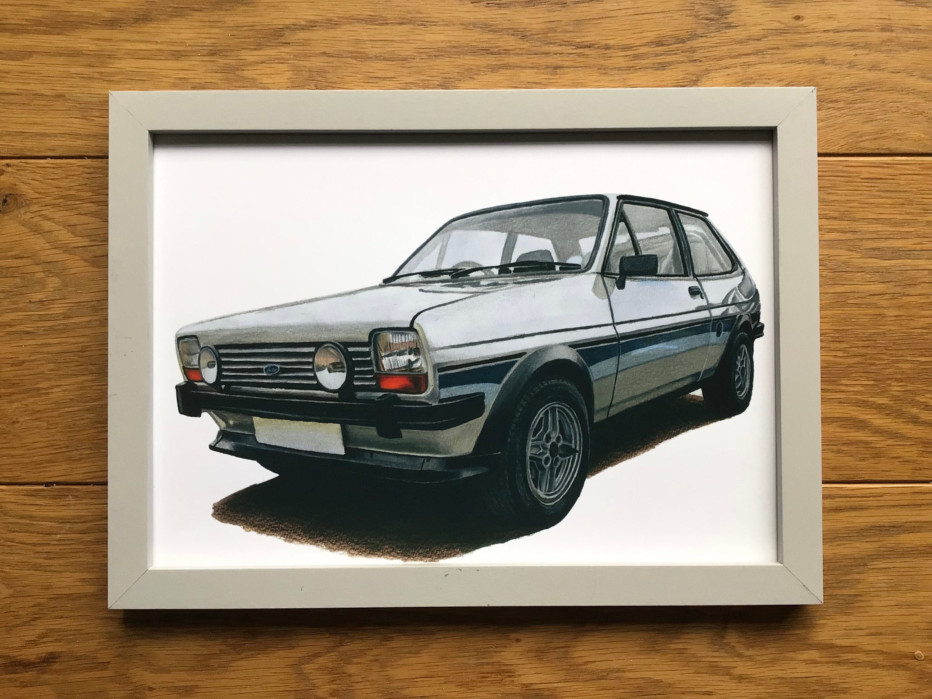 Ford Fiesta XR2 MK1 Car Print Hand Drawn Car Drawing. Perfect - Etsy UK