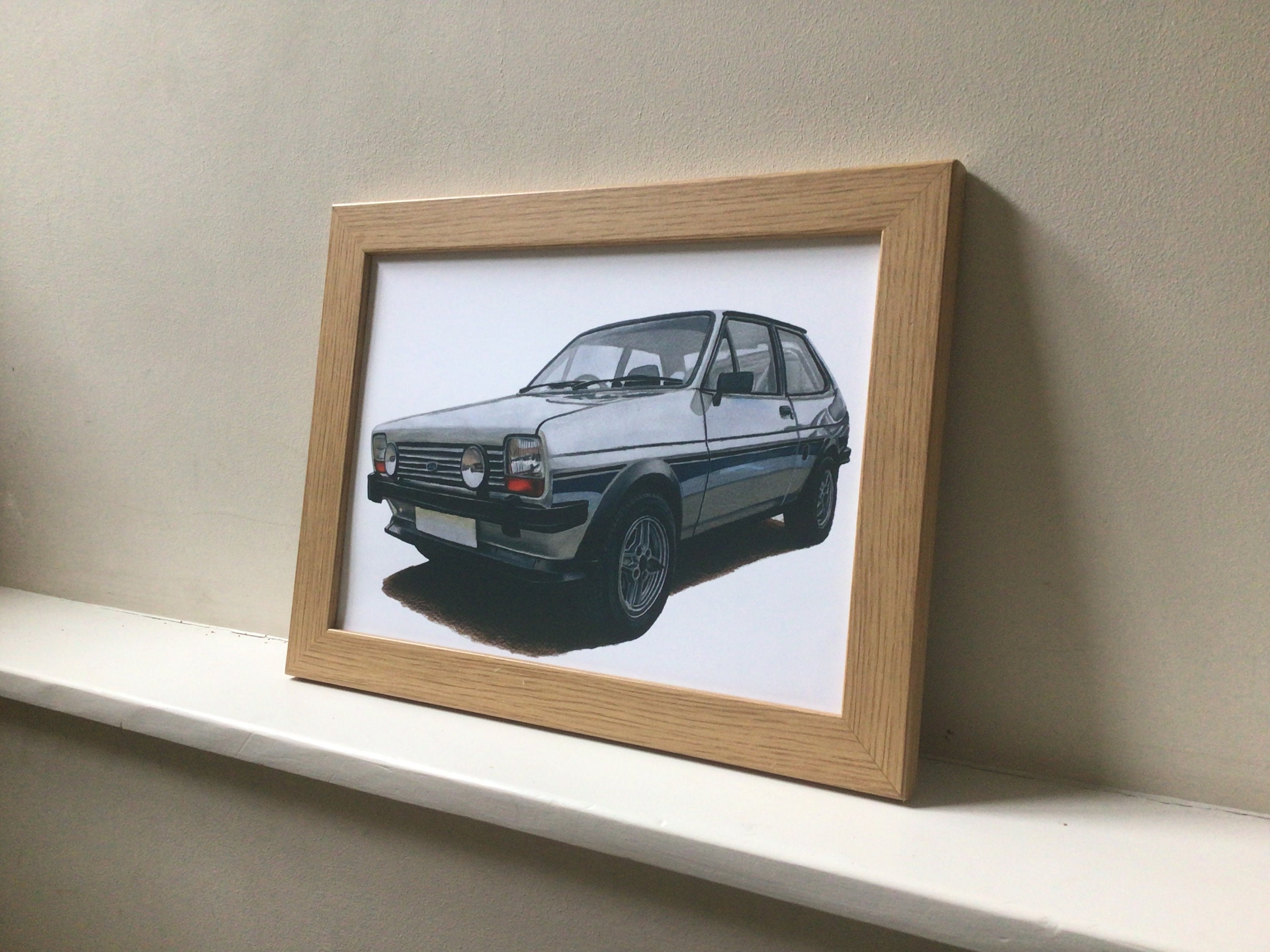 Ford Fiesta XR2 MK1 Car Print Hand Drawn Car Drawing. Perfect - Etsy UK