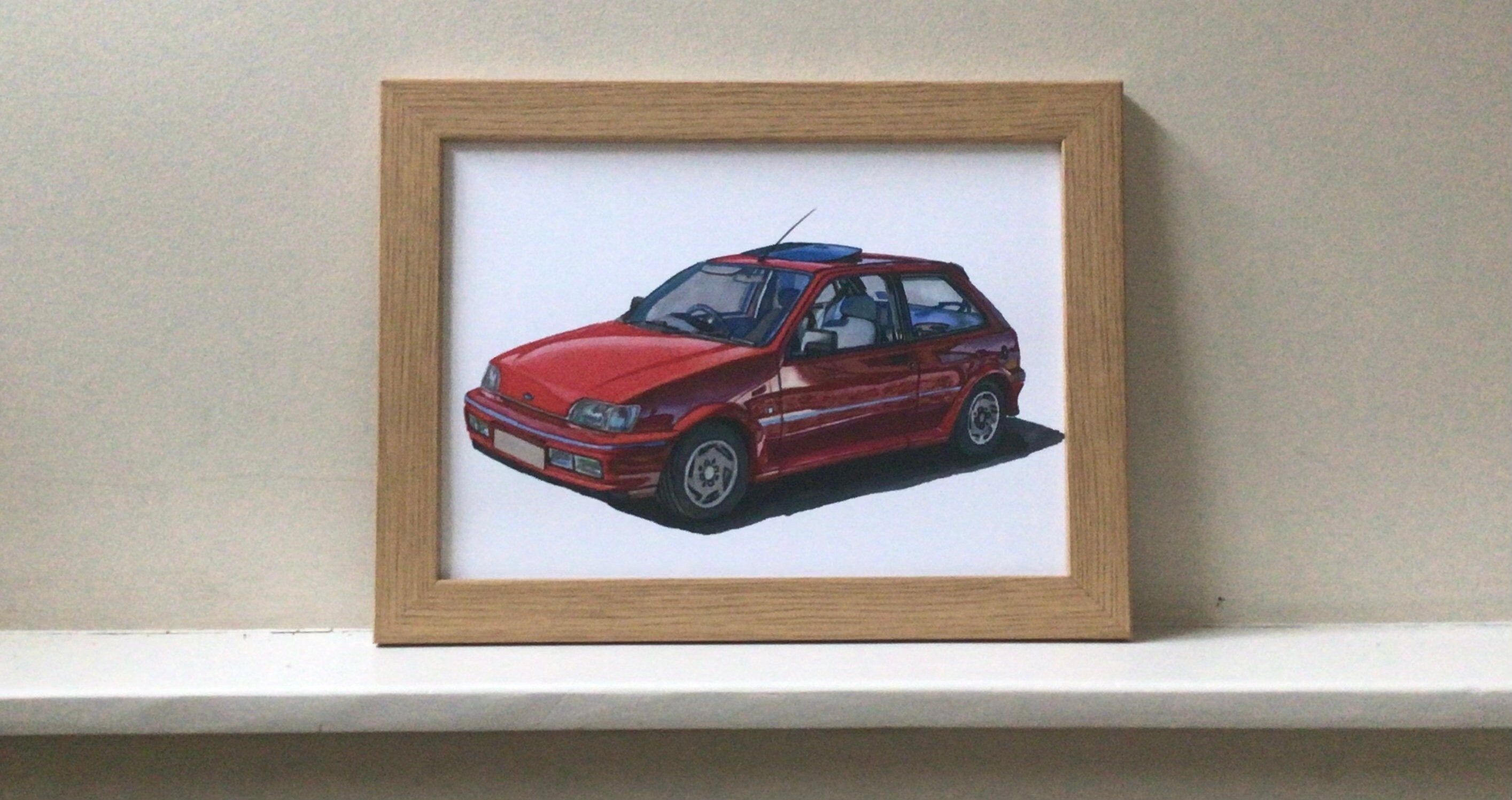 Ford Fiesta Xr2i Car Print Hand Drawn Car Drawing. Perfect - Etsy UK