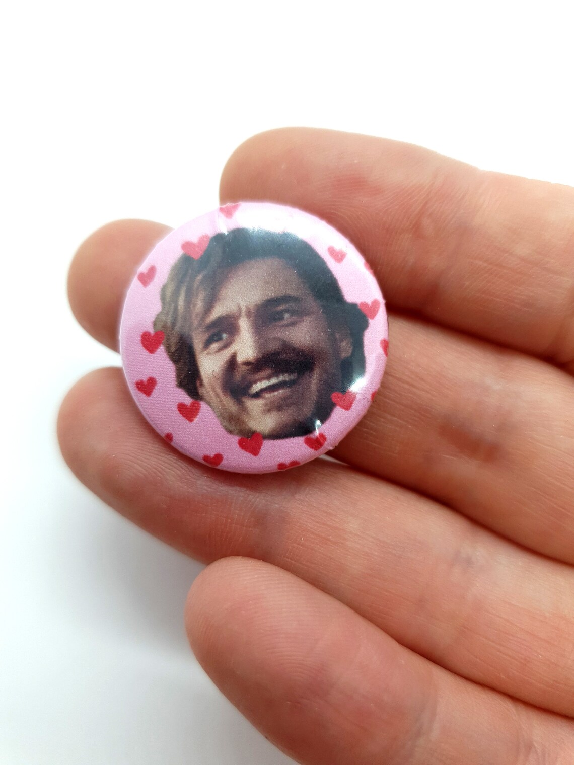 Pedro Pascal Heart 1 Inch Button Badge 25mm - Etsy