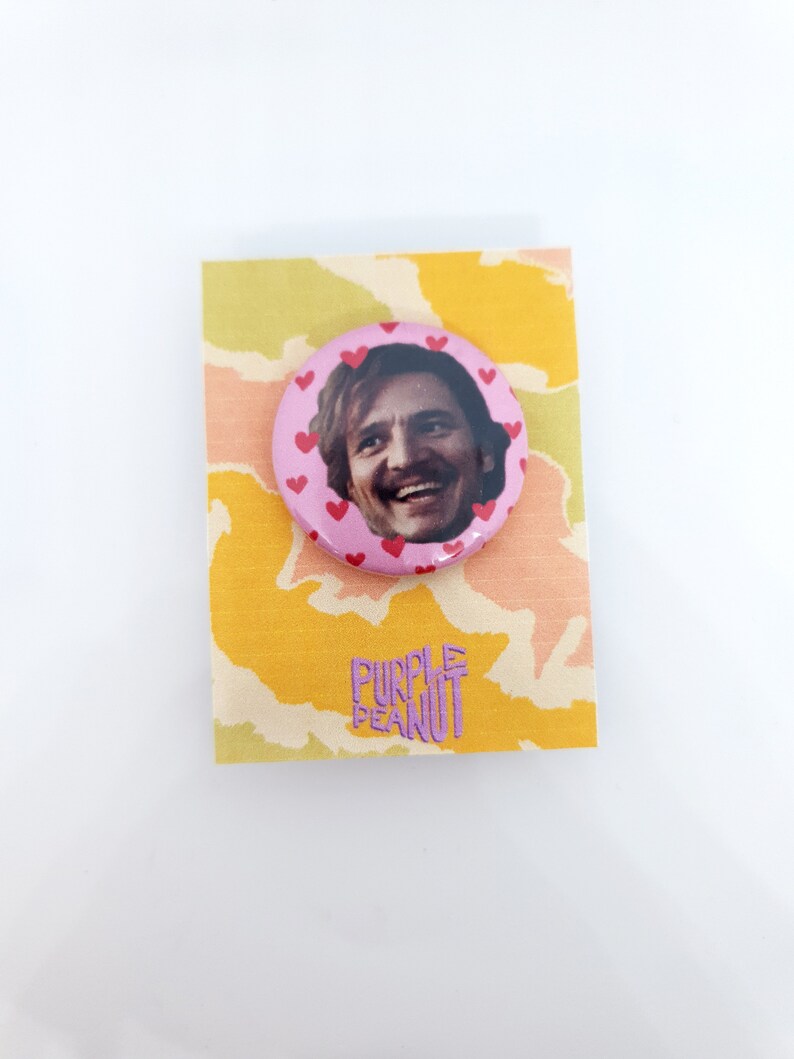 Pedro Pascal Heart 1 Inch Button Badge 25mm - Etsy