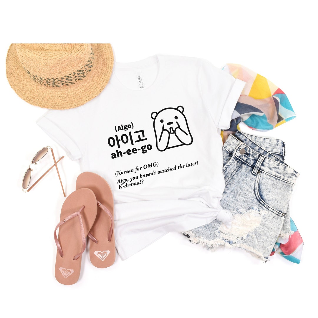 Korean Aigo Shirt, Korean Phrase T-shirt, Korean Language T-shirt - Etsy