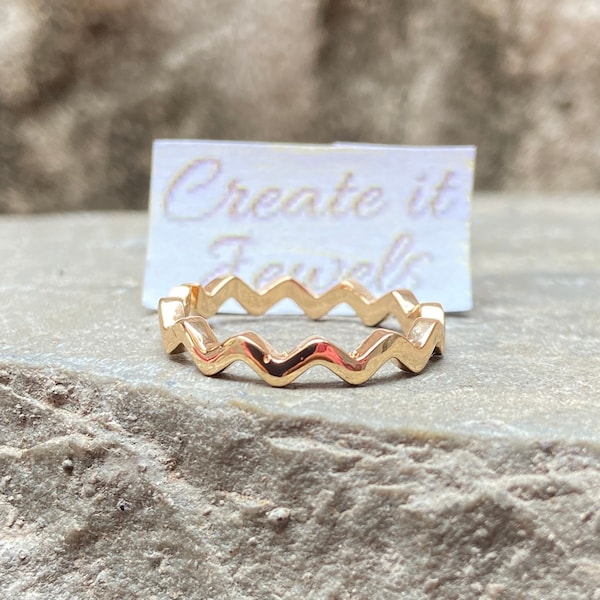 Zig Zag Ring - Etsy