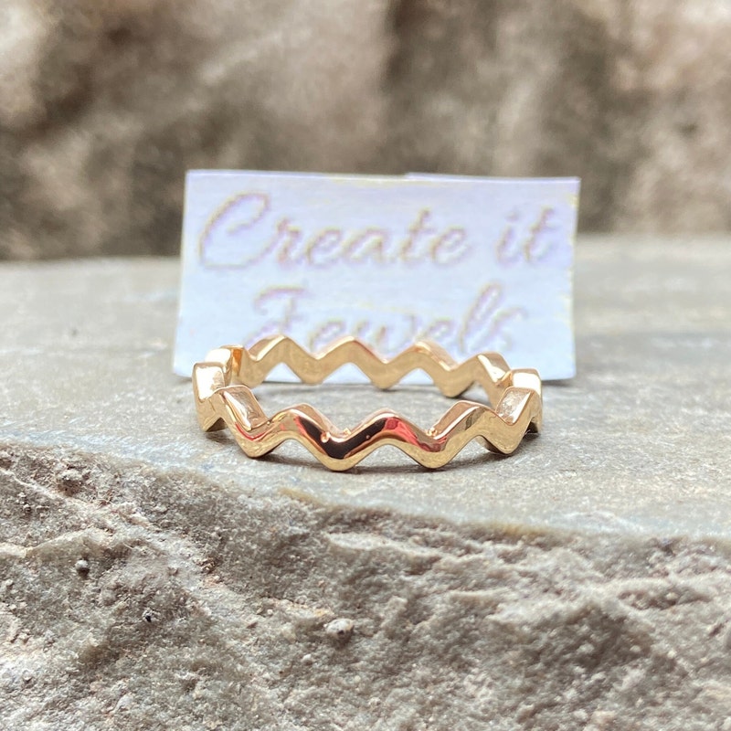 Zig Zag Ring - Etsy