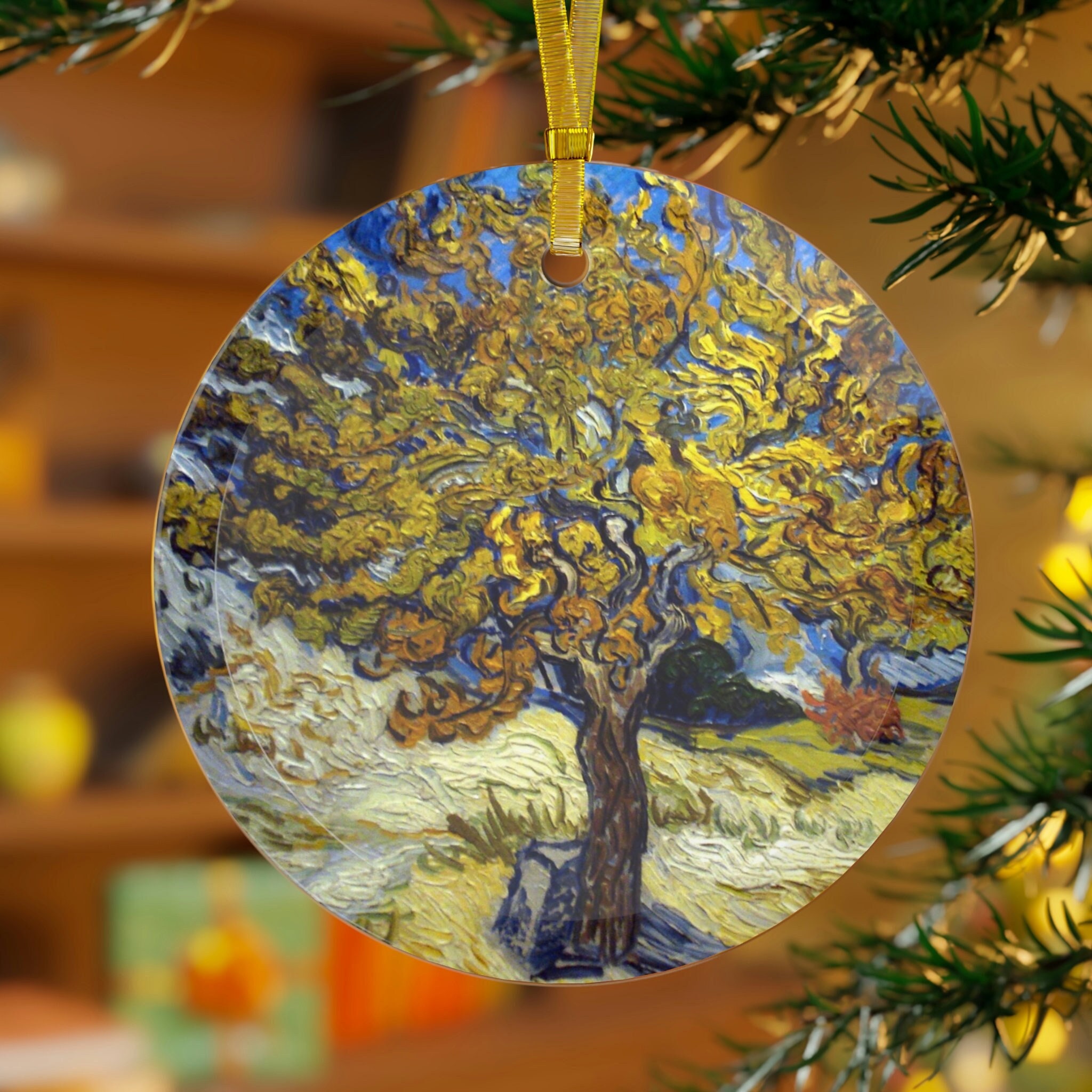 Unique Vincent Van Gogh Glass Christmas Ornament of the Mulberry Tree ...