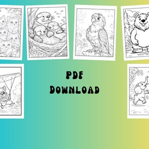 Happy Animals Coloring Pages | Cute and Happy Animals Coloring Pages ...