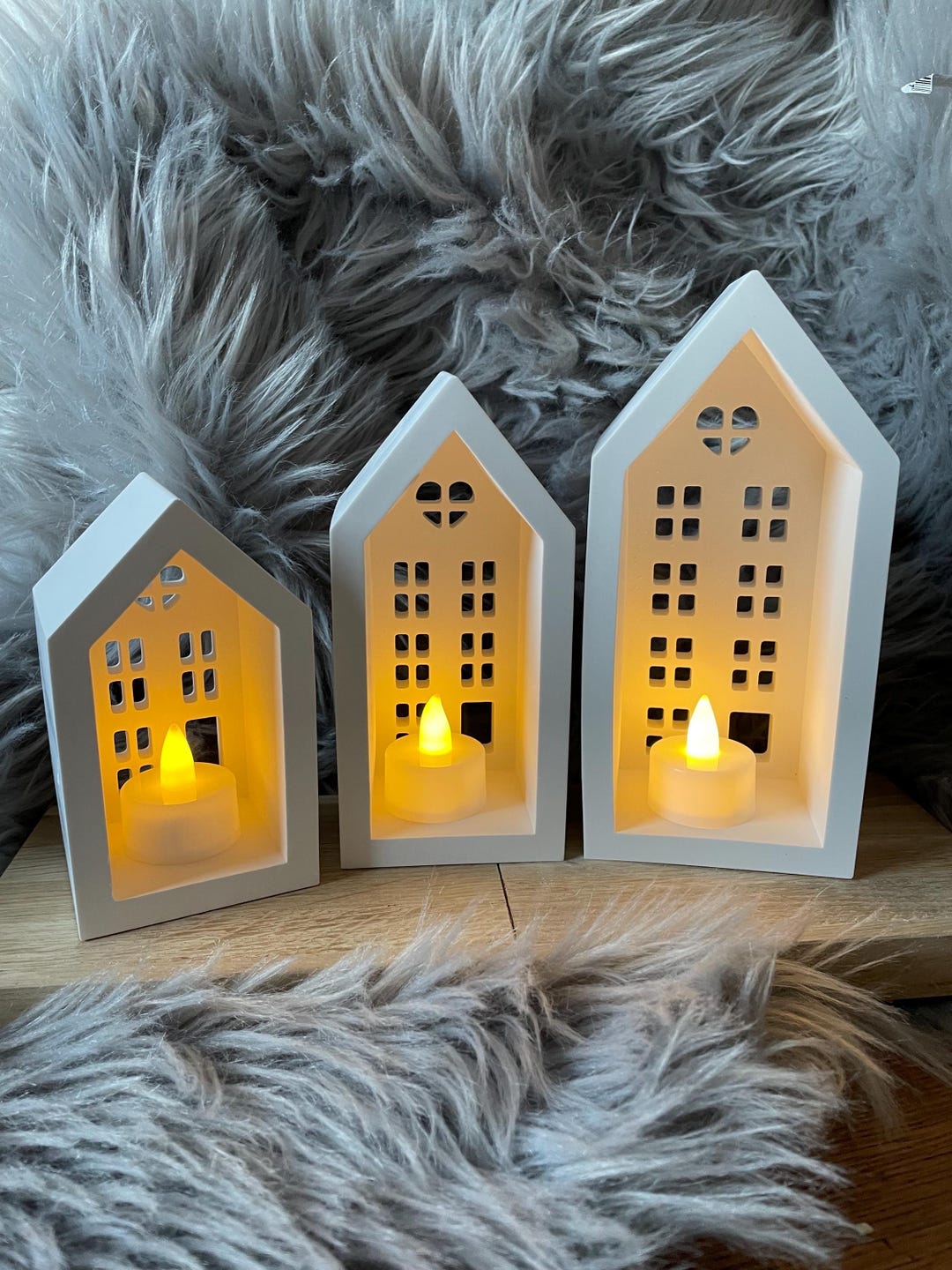 Tealight Holder Made of Keraflott in the Shape of a House/house for ...