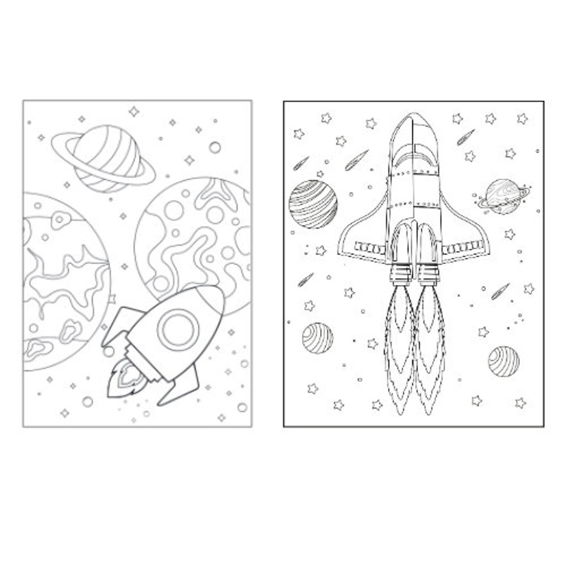 SPACE COLORING BOOK: 50 Illustrations of the Universe - Etsy
