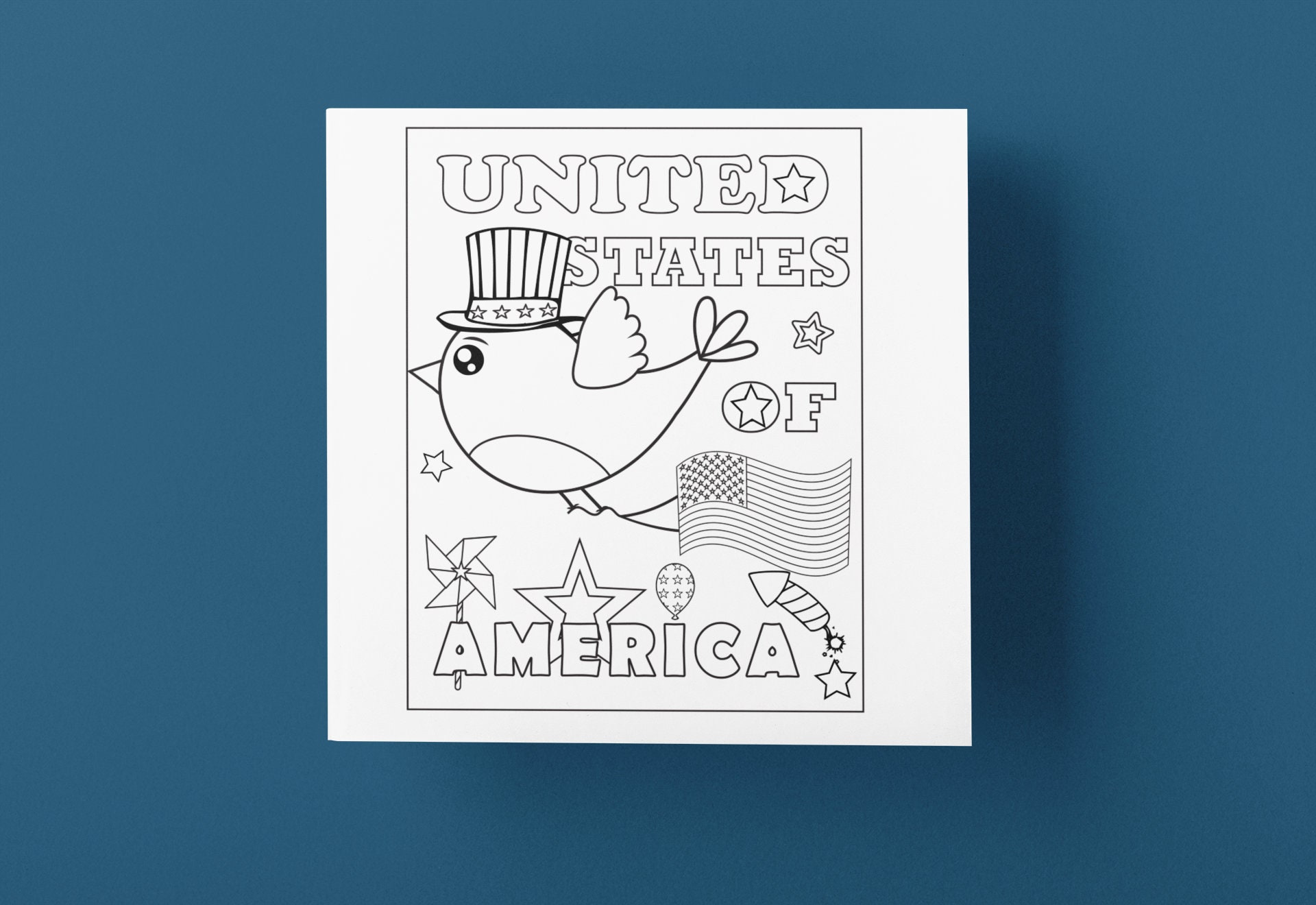 4th of July PDF Coloring & Activity Book: 35 American Themed Coloring ...