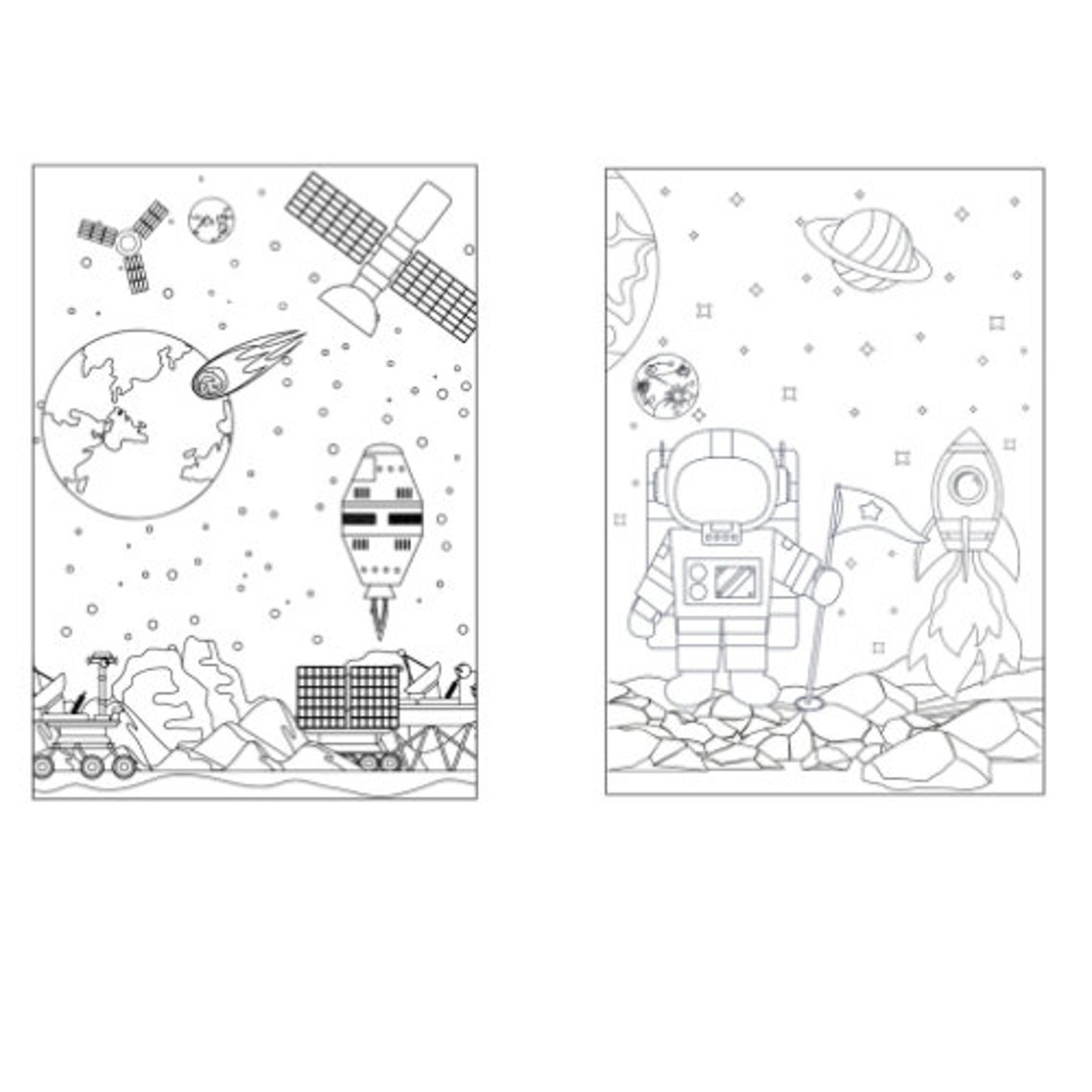 SPACE COLORING BOOK: 50 Illustrations of the Universe - Etsy