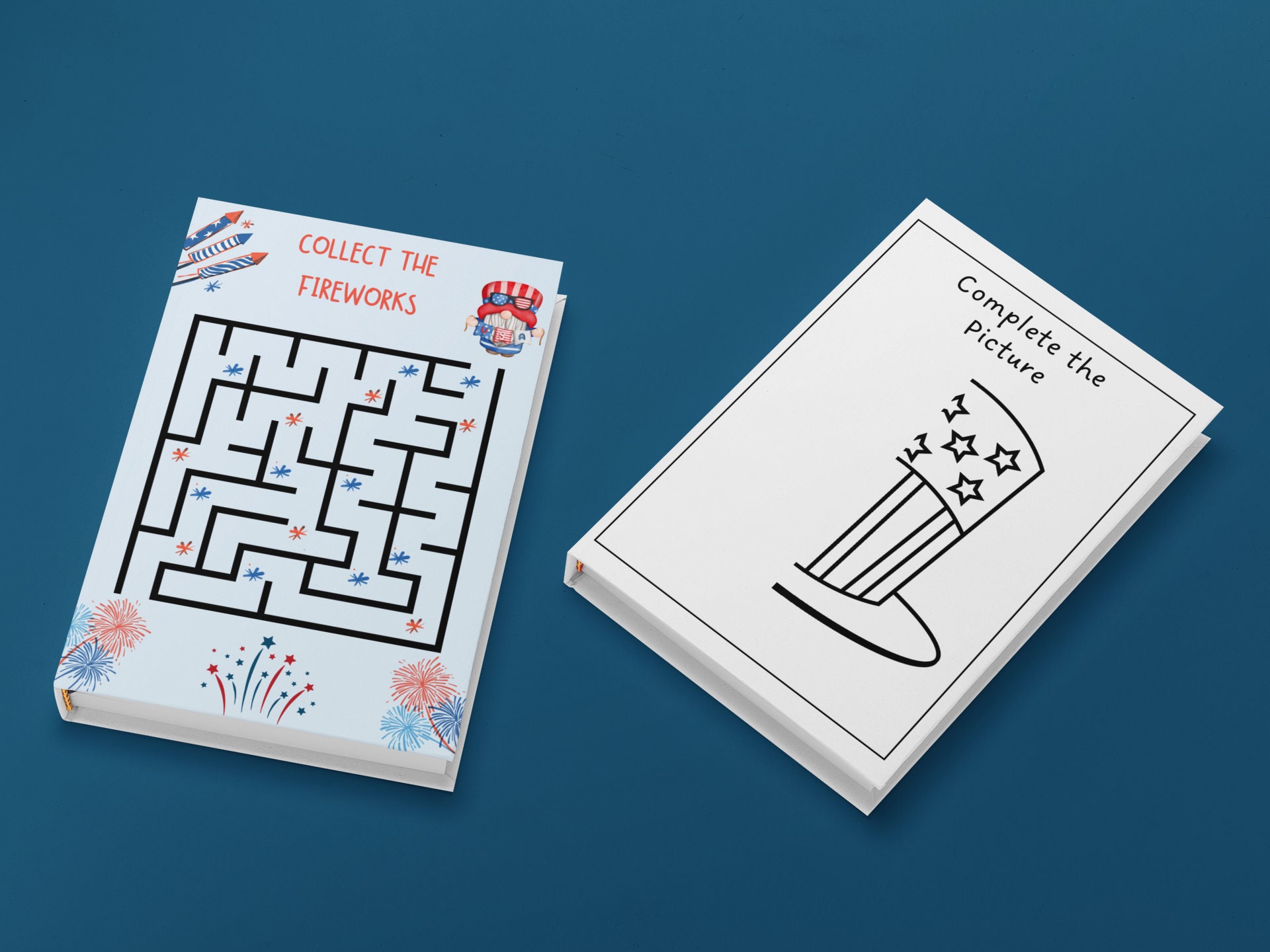 4th of July PDF Coloring & Activity Book: 35 American Themed Coloring ...