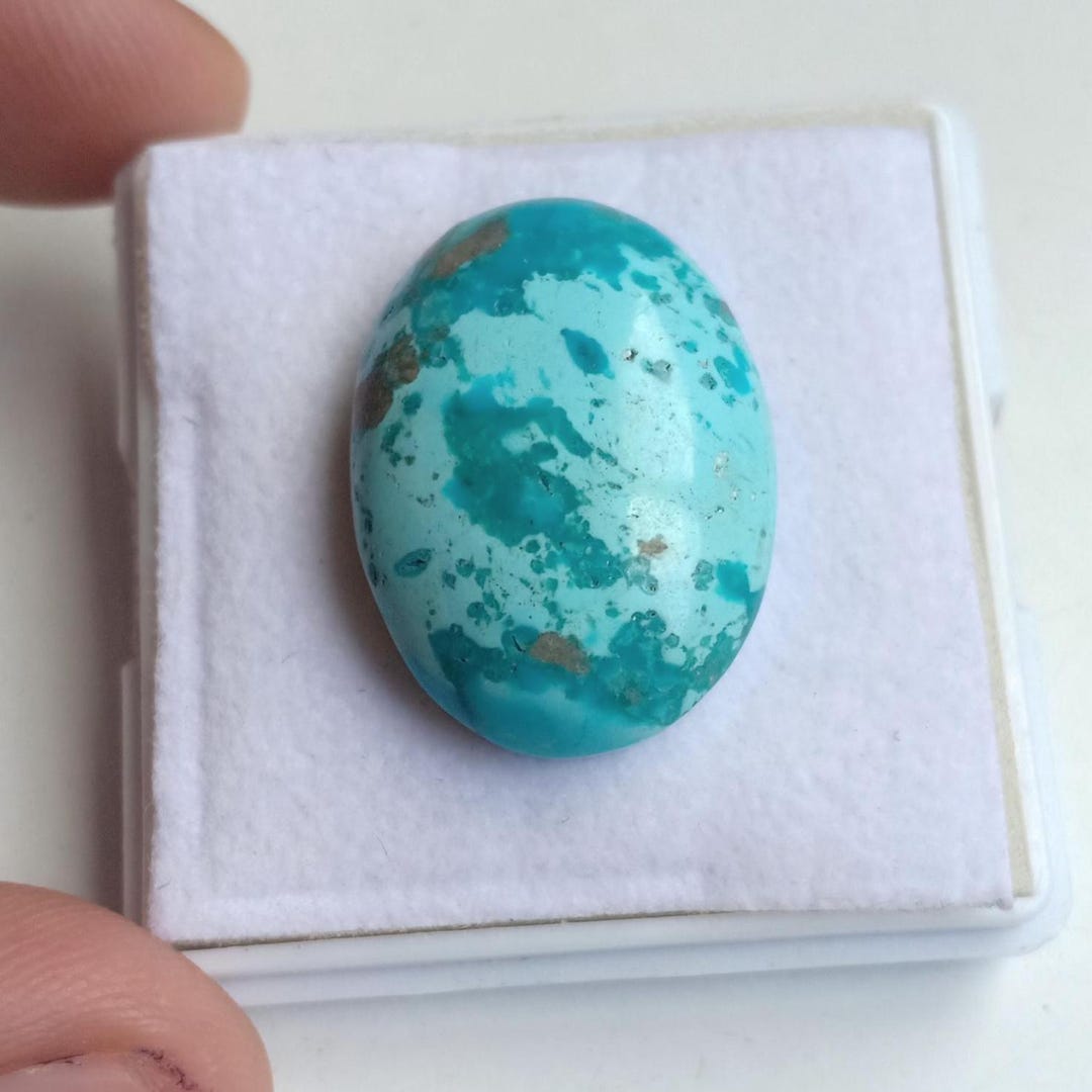 Arizona Turquoise Cabochon: 28.55 Carat Sky Blue Gemstone - Etsy