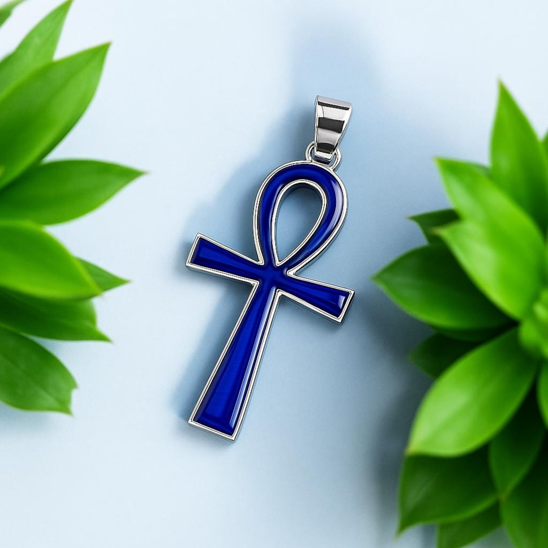 Elvis Owned Clothing Swatch Ankh Pendant Necklace With Letter of ...