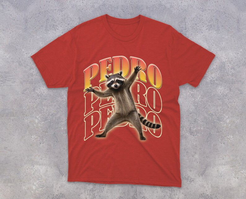 Pedro Raccoon Meme Shirt Pedro Song Vintage Style Raccoon Tshirt Tiktok ...