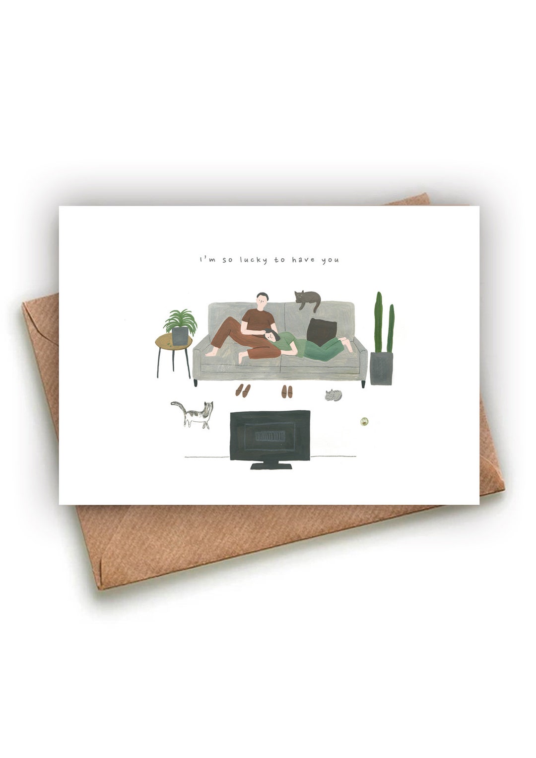 Love Card-illustrated Greeting Card for Your Lover，couple Card，card for ...